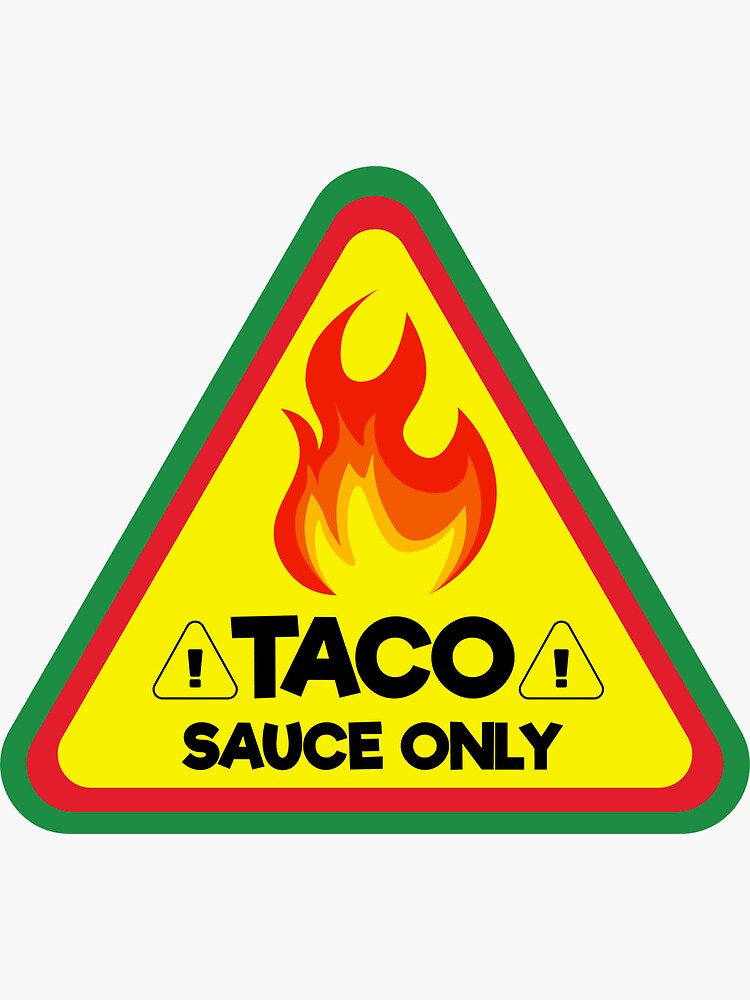 "TACO SAUCE ONLY Decal Sticker taco bell stickers taco bell planner ...