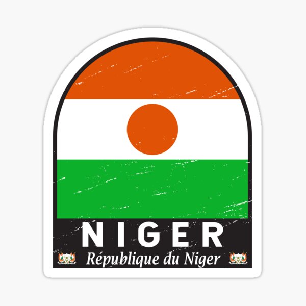 "Niger Flag Emblem Distressed Vintage" Sticker for Sale by ...