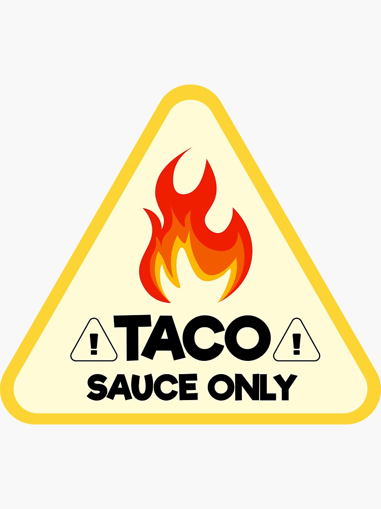 "TACO SAUCE ONLY Decal Sticker taco bell stickers taco bell planner ...