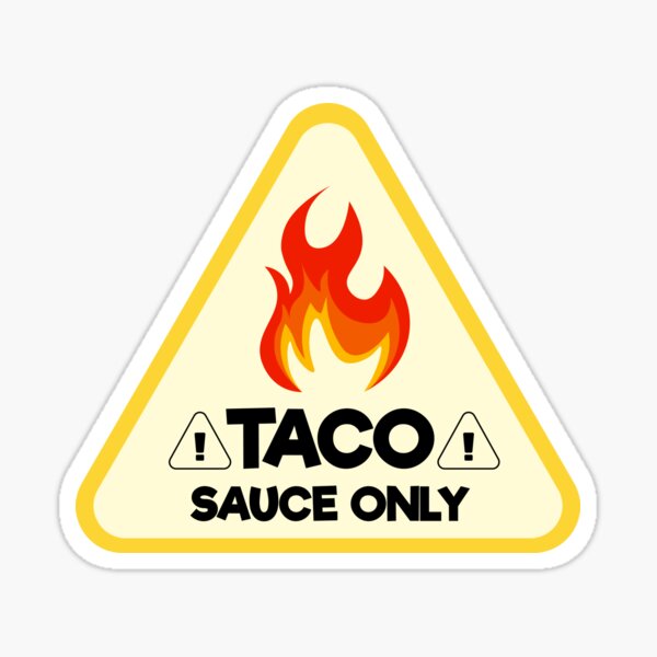 "TACO SAUCE ONLY Decal Sticker taco bell stickers taco bell planner ...