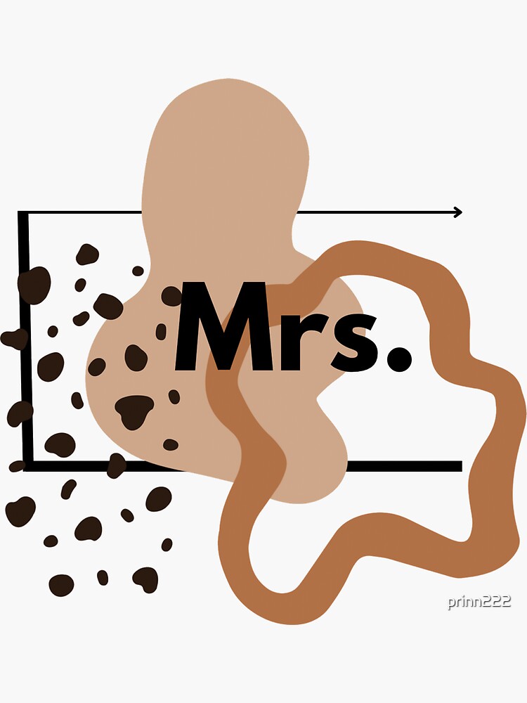 "Mrs. " Sticker for Sale by prinn222 | Redbubble