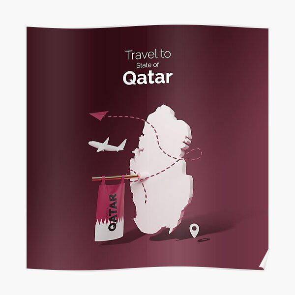"Welcome to Qatar" Poster for Sale by Art-Zhela | Redbubble