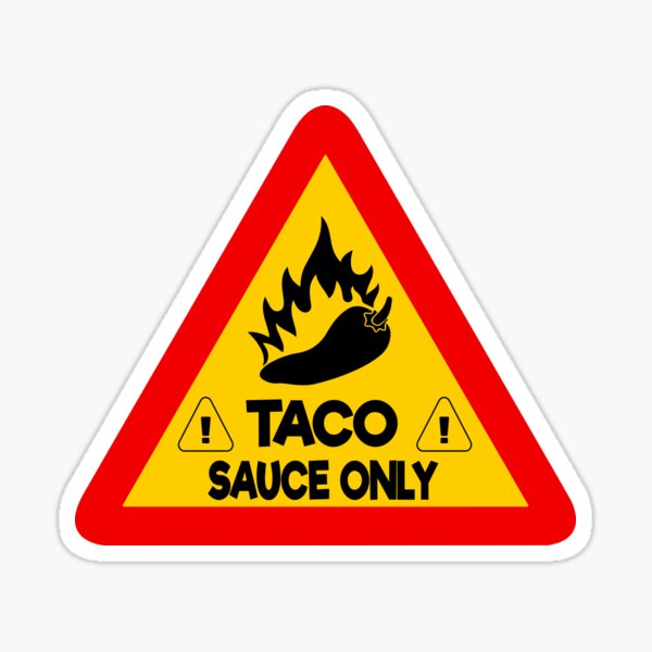 "TACO SAUCE ONLY Decal Sticker taco bell stickers taco bell planner ...