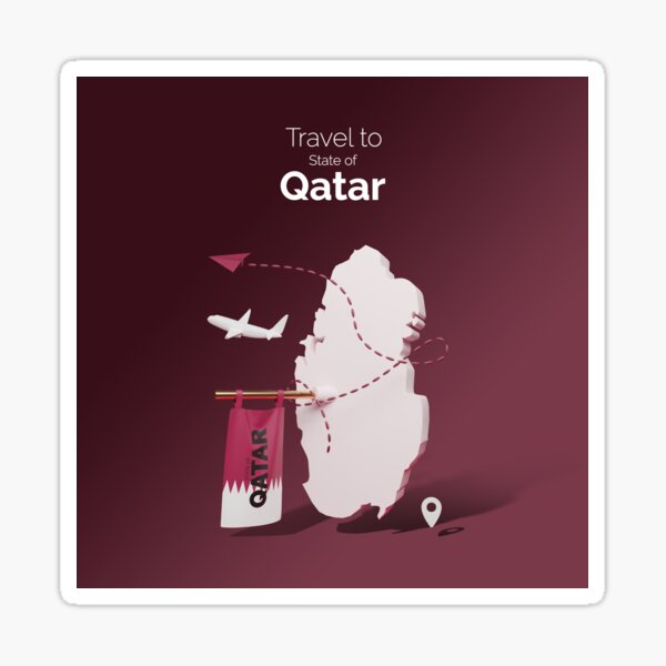 "Welcome to Qatar" Sticker for Sale by Art-Zhela | Redbubble