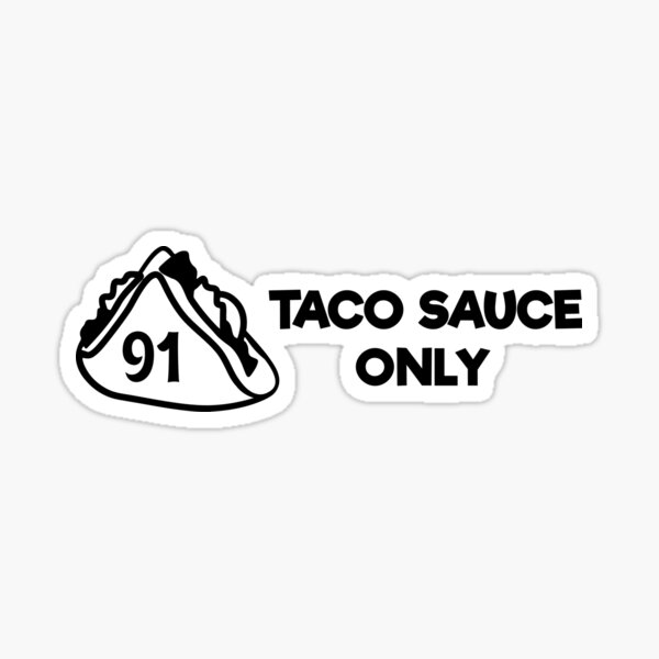 "TACO SAUCE ONLY Decal Sticker taco bell stickers taco bell planner ...