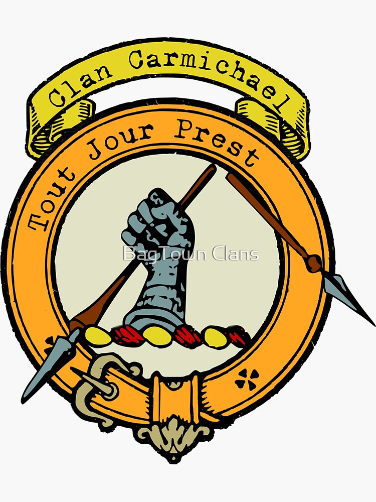 "Clan Carmichael Scottish Clan Surname crest" Sticker for Sale by ...