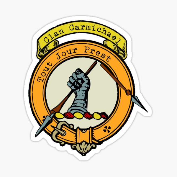 "Clan Carmichael Scottish Clan Surname crest" Sticker for Sale by ...