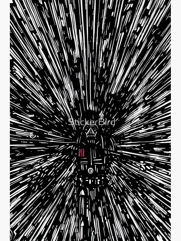 "Lightspeed Space Design // Black White Red" Sticker for Sale by ...