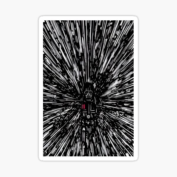 "Lightspeed Space Design // Black White Red" Sticker for Sale by ...