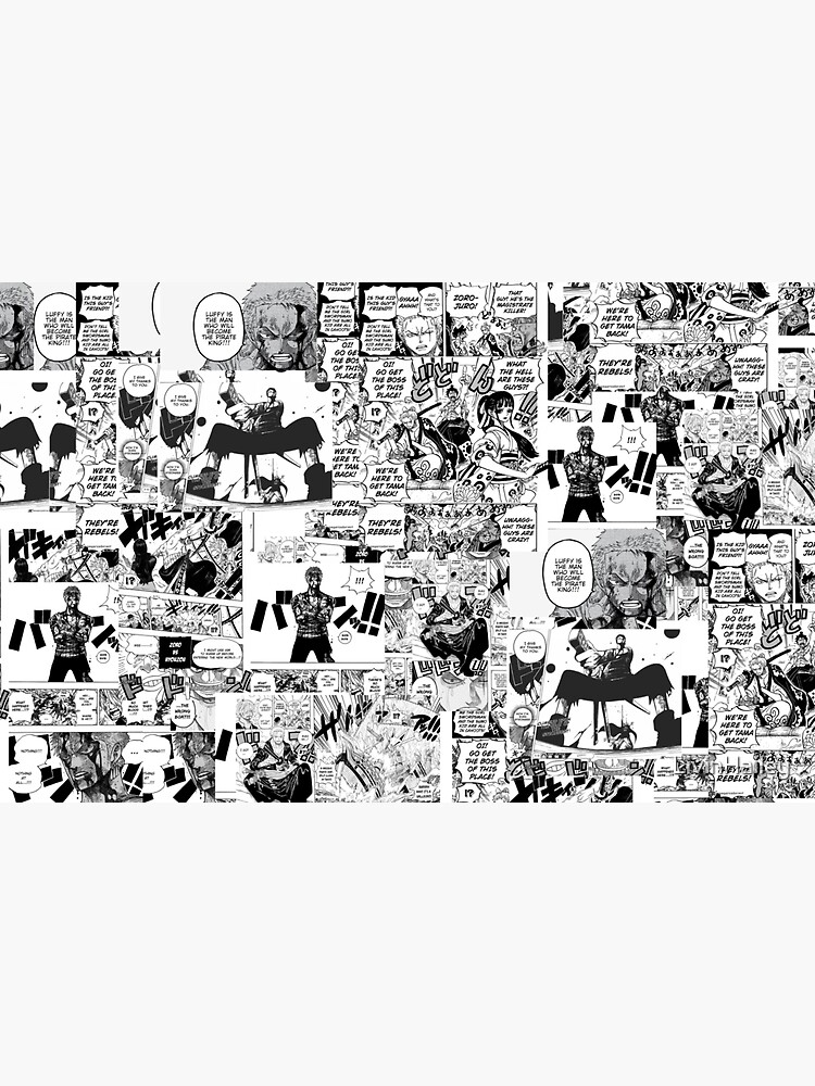 "Zoro manga collage!" Sticker for Sale by LivinHailey | Redbubble