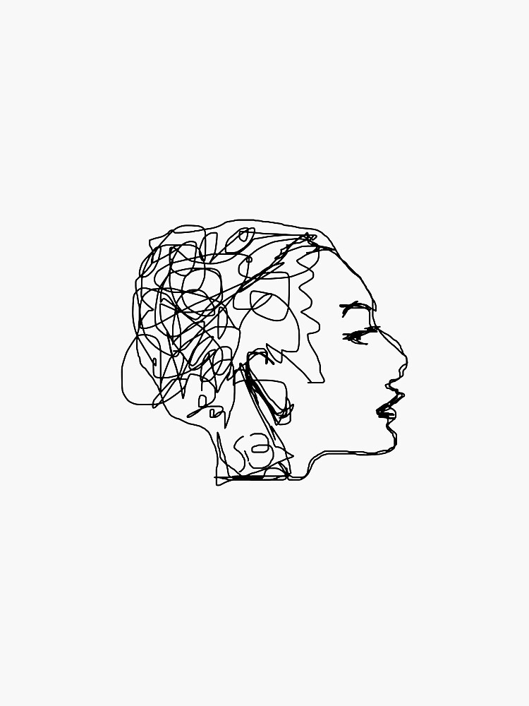 "Continuous Line Art Drawing" Sticker for Sale by hannahgott | Redbubble
