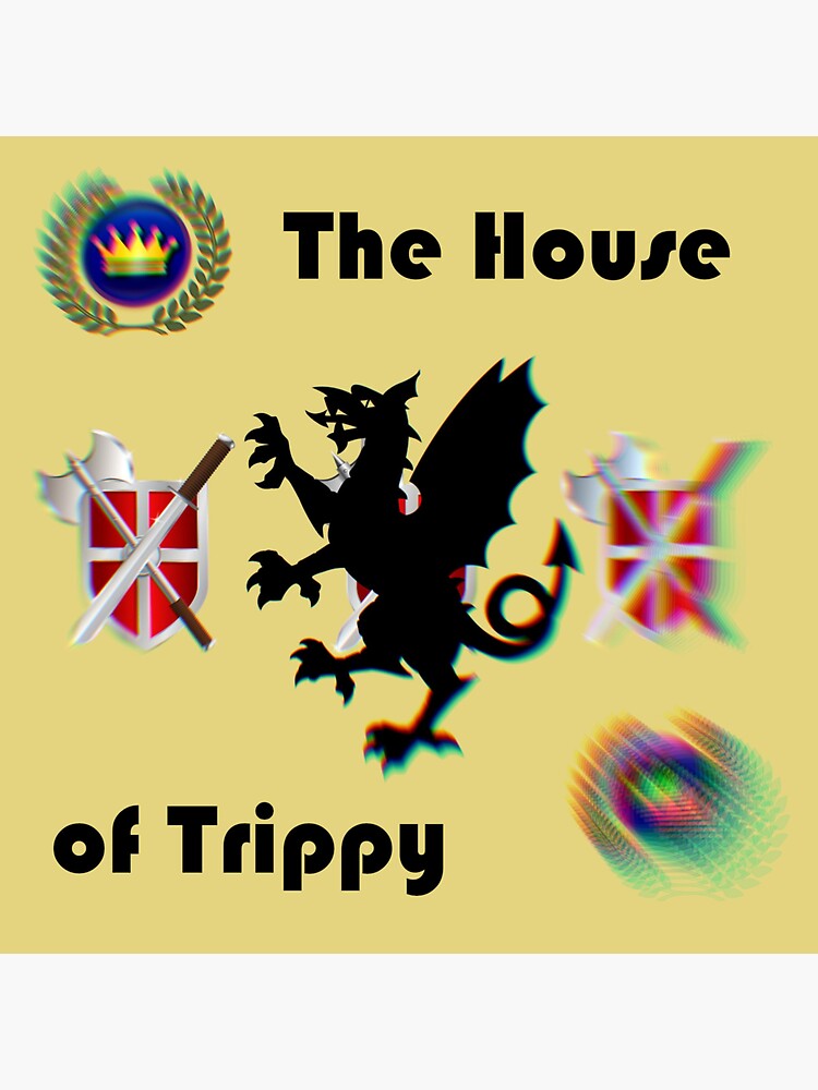"The House of Trippy" Sticker for Sale by ArtLoverOfArt | Redbubble