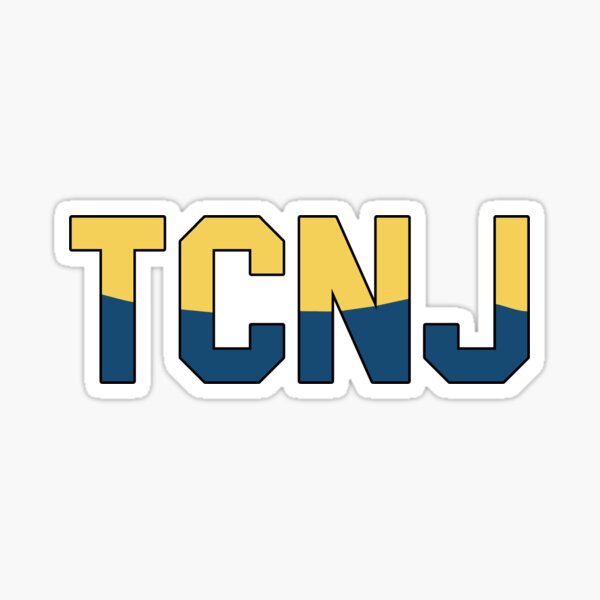 "TCNJ Blue and Gold Logo Collegiate Wavy" Sticker for Sale by ...