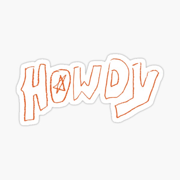 "Ryan Trahan Merch Howdy Logo" Sticker for Sale by AfafShopy | Redbubble