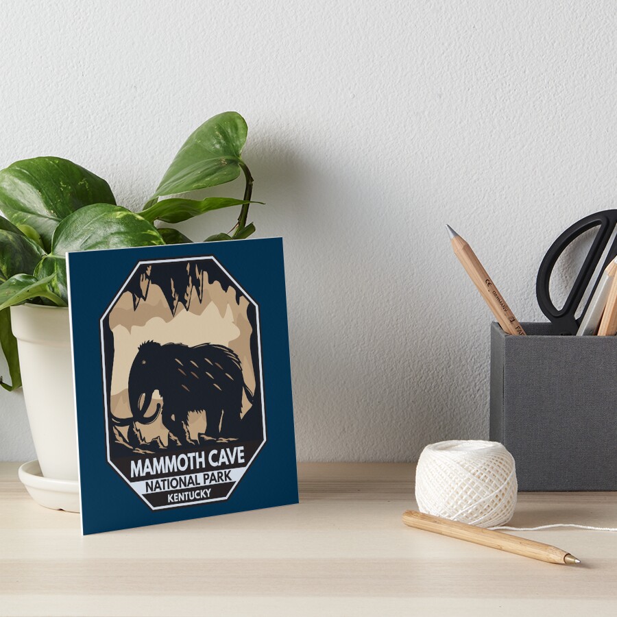 "Mammoth Cave National Park Woolly Mammoth Emblem" Art Board Print for ...