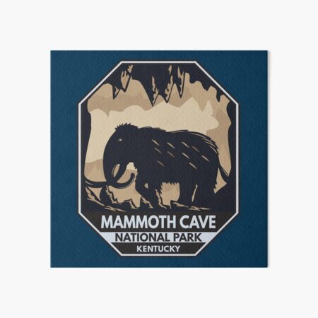 "Mammoth Cave National Park Woolly Mammoth Emblem" Art Board Print for ...