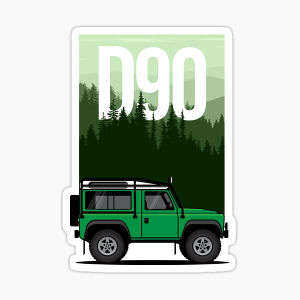 "4x4 Green D90 In Forest Graphic Interpretation" Sticker for Sale by ...