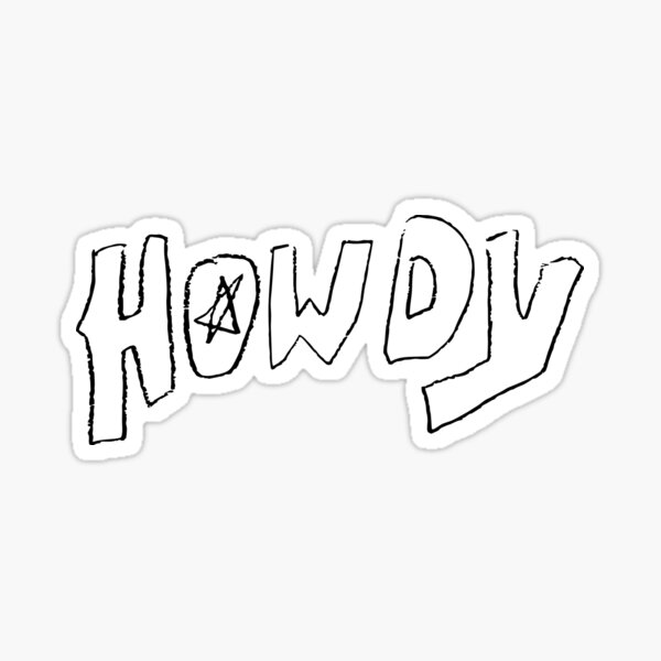 "Ryan Trahan Merch Howdy Logo" Sticker for Sale by AfafShopy | Redbubble