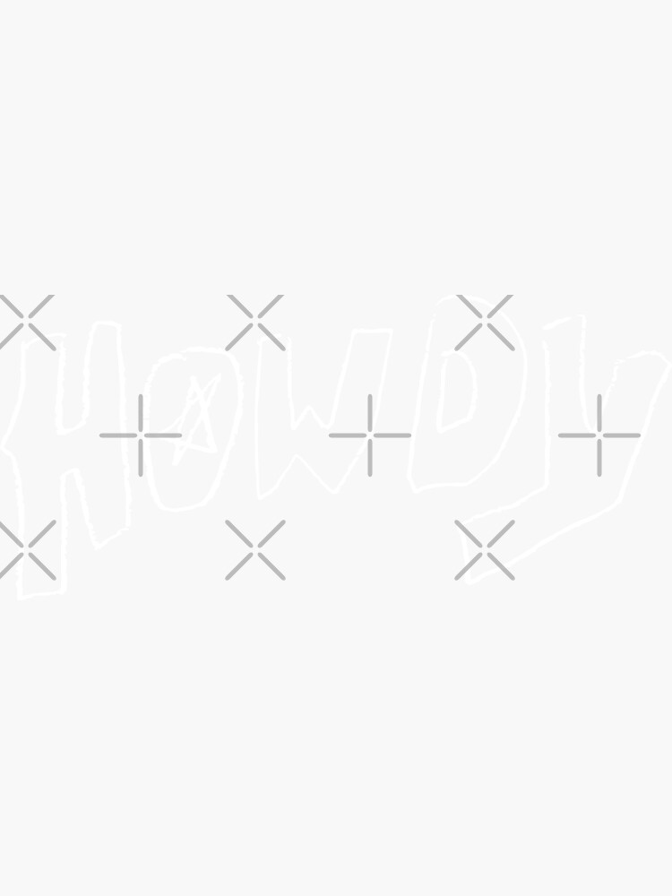 "Ryan Trahan Merch Howdy Logo" Sticker for Sale by AfafShopy | Redbubble