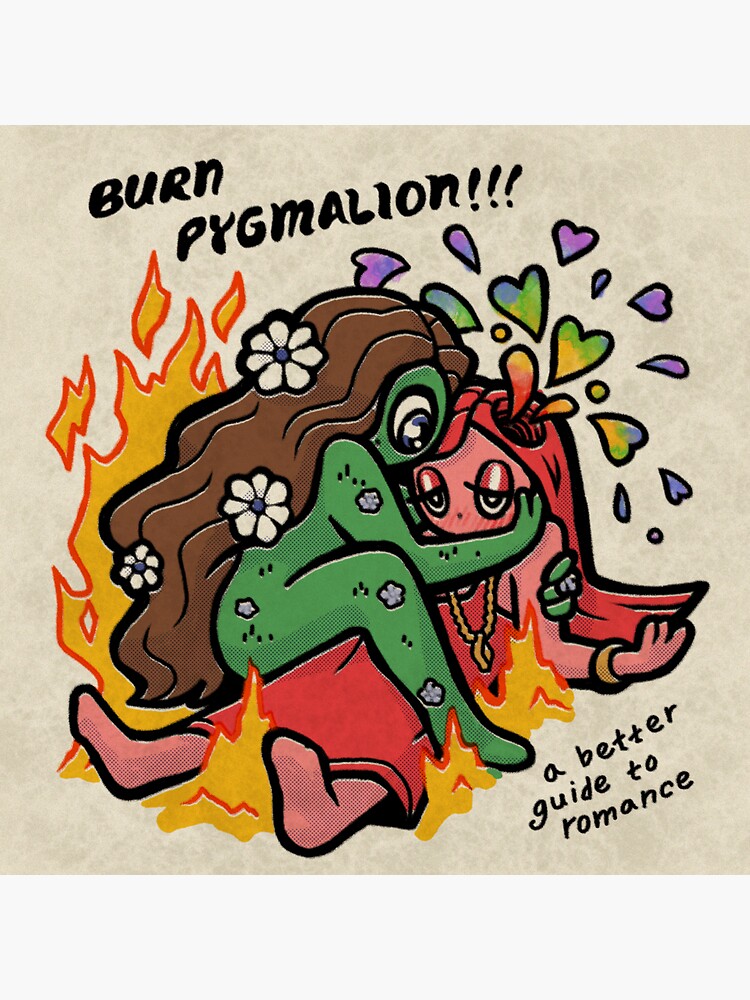 "Pygmalion Burning" Sticker for Sale by Salamanding | Redbubble