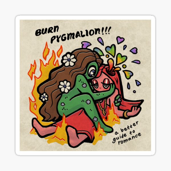 "Pygmalion Burning" Sticker for Sale by Salamanding | Redbubble