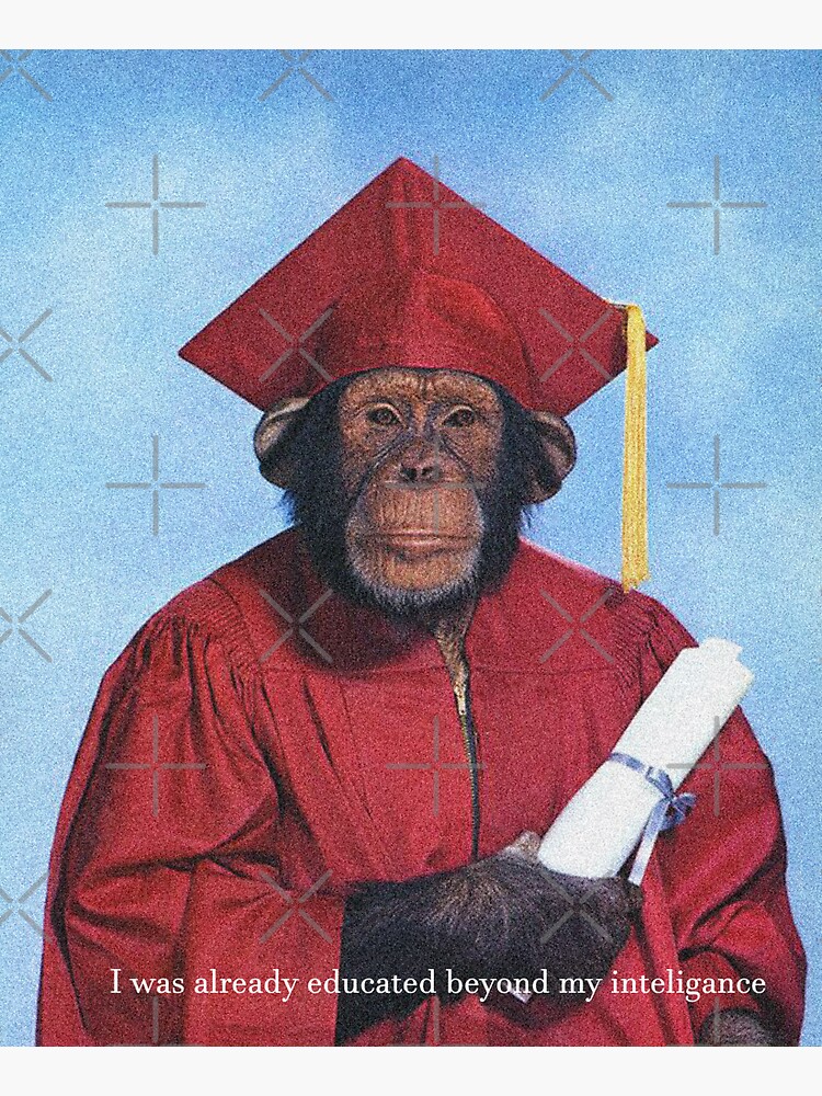"Smart Monkey" Sticker for Sale by designskull | Redbubble