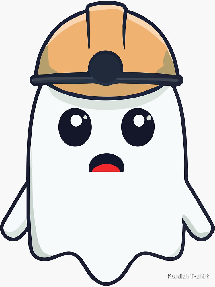 "Ghost engineer wearing the engineering cap" Sticker for Sale by ebo ...