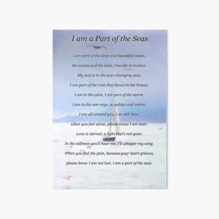 "Memorial for Sailor or Burial At Sea with Sailboat Seabirds and ...