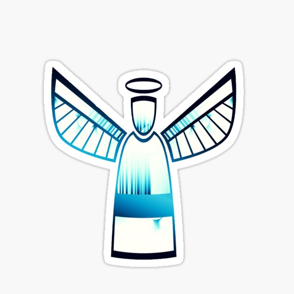 "White Angel Silhouette design" Sticker for Sale by Dven-Clothes ...