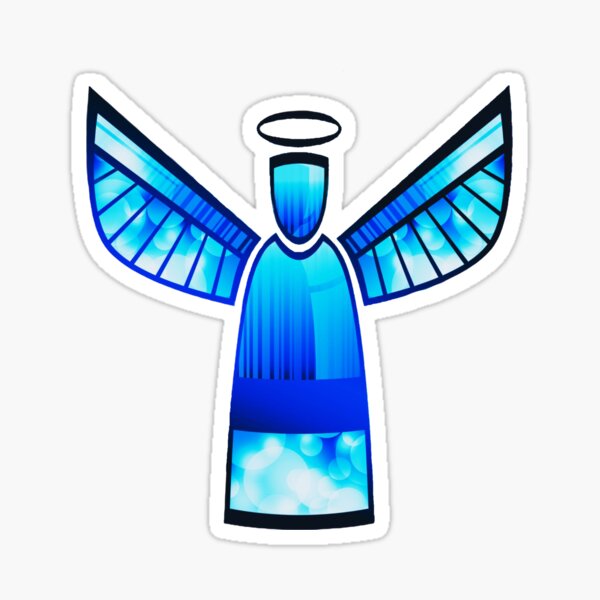 "Blue Angel Silhouette design" Sticker for Sale by Dven-Clothes | Redbubble