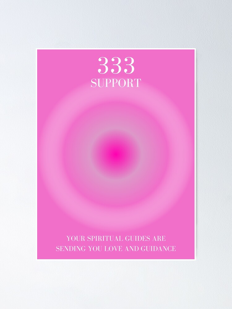 "333 angel number aura" Poster for Sale by selfcaresbae | Redbubble