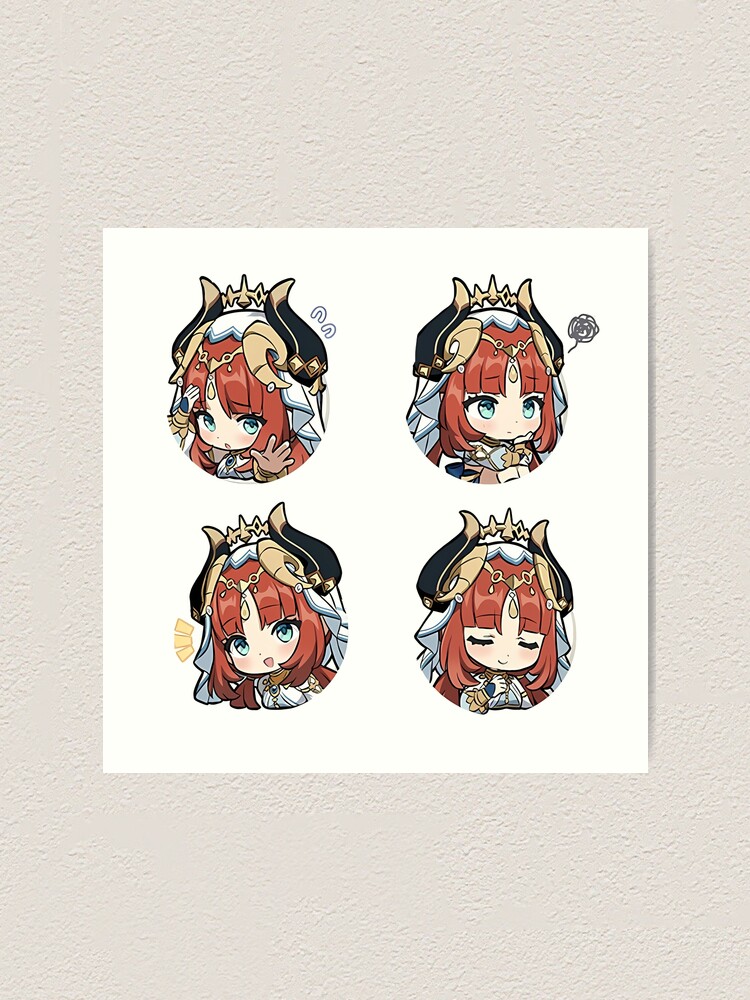 "Genshin Impact Nilou cute chibi pack" Art Print for Sale by Omagatoki ...