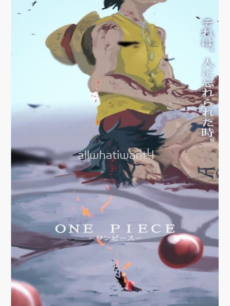Lámina rígida for Sale con la obra «ONE PIECE ACE MUERTE / PORTUGAS D ...