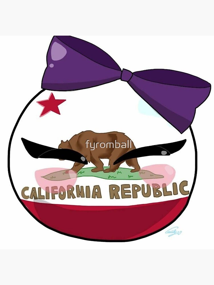 "Californiaball" Sticker by fyromball | Redbubble
