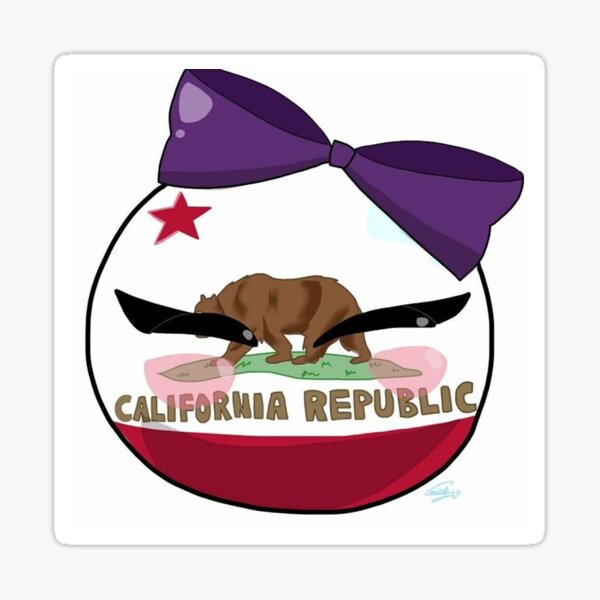 "Californiaball" Sticker by fyromball | Redbubble