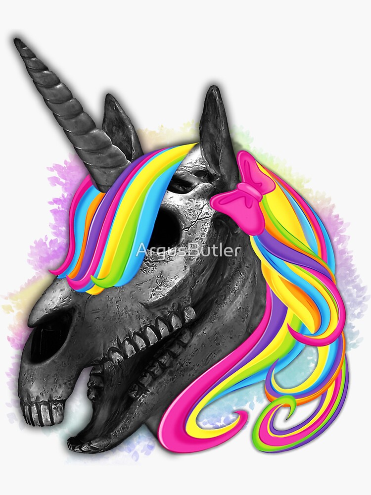 "Unicorn Skull" Sticker for Sale by ArgusButler | Redbubble