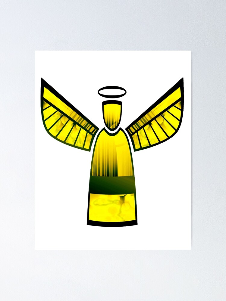 "Yellow Angel Silhouette design" Poster for Sale by Dven-Clothes ...