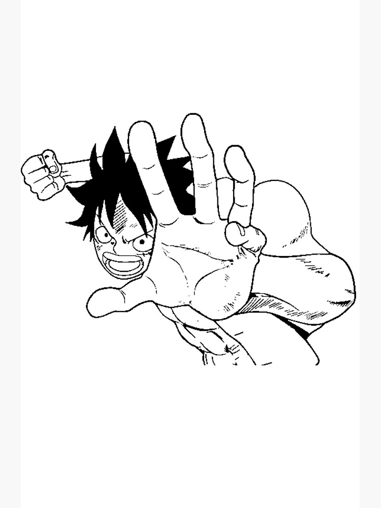 "One piece Luffy Sketch" Sticker for Sale by OxxYgene | Redbubble