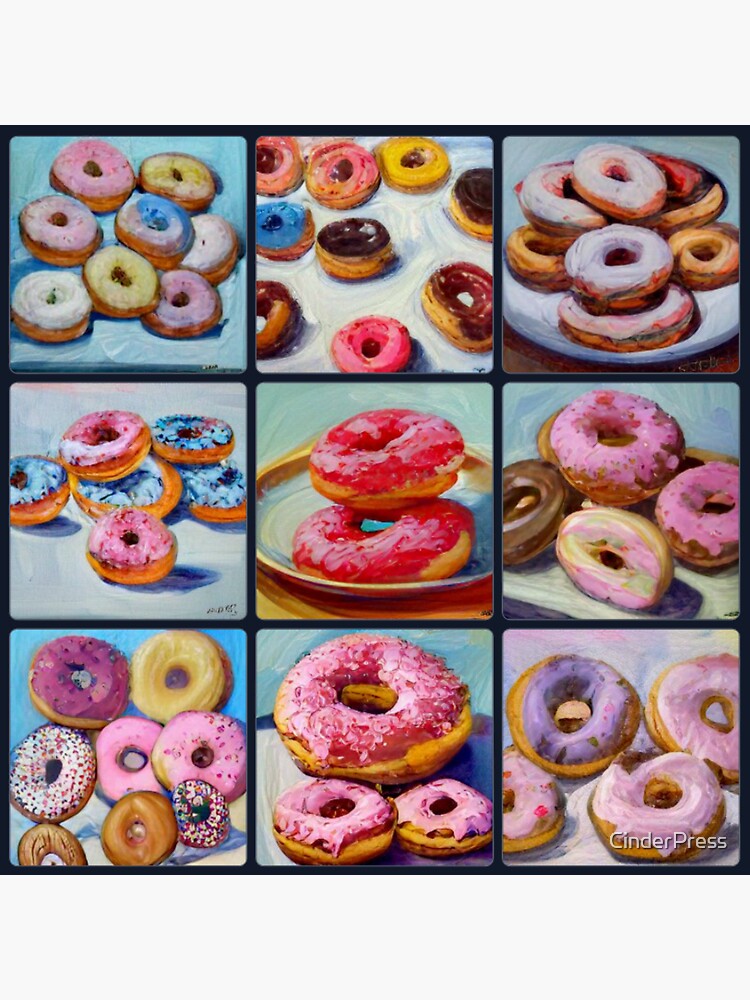 "Buy a Donut Pack / Doughnut Art" Sticker for Sale by CinderPress ...