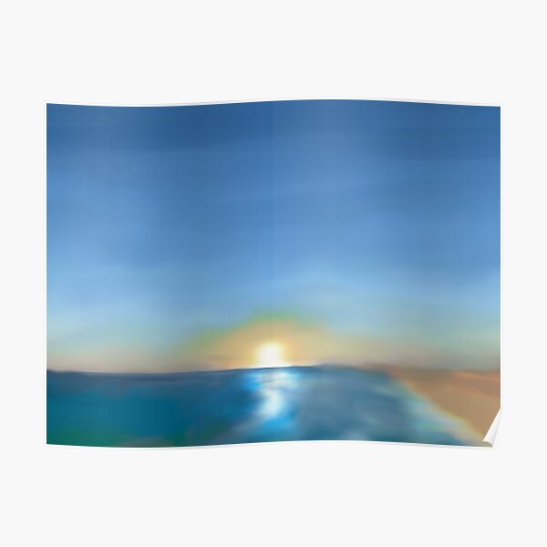 "Ocean Light Healing Sunset Romance Love Mystical Art" Poster for Sale ...