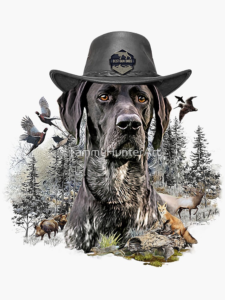 "Best Hunting Dogs (GSP) " Sticker for Sale by TammyHunterArt | Redbubble