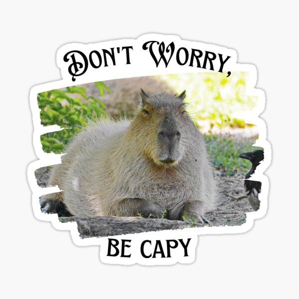 "Don't Worry, Be Capy - capybara - capy - happy - dont worry - cute ...