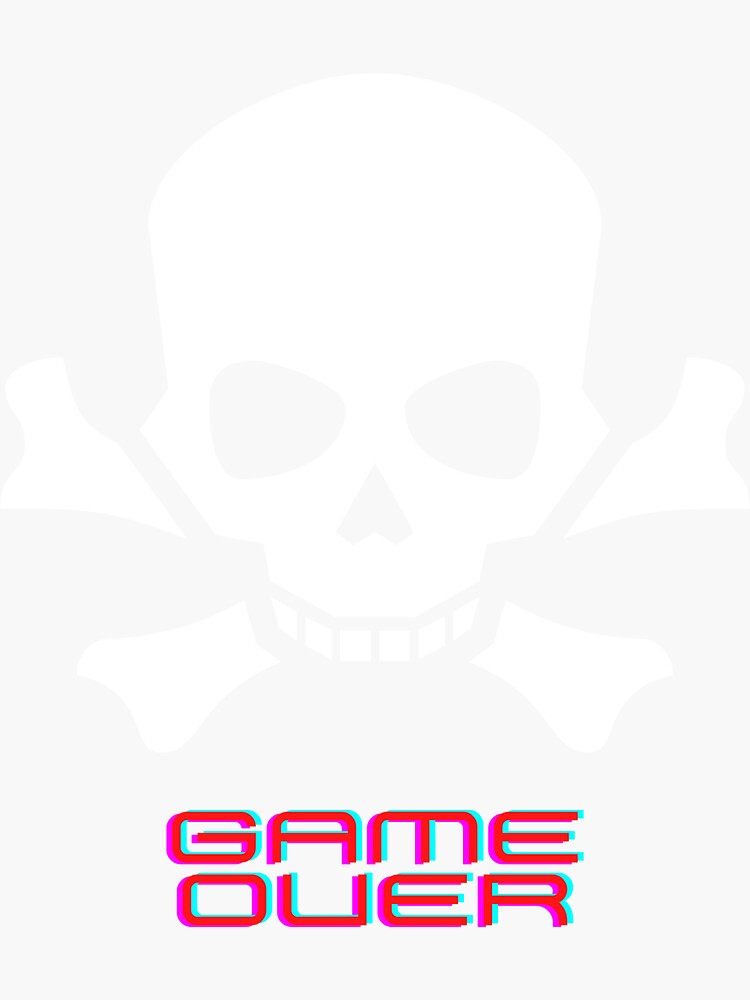 "cool game over vector" Sticker for Sale by Acceentcer | Redbubble
