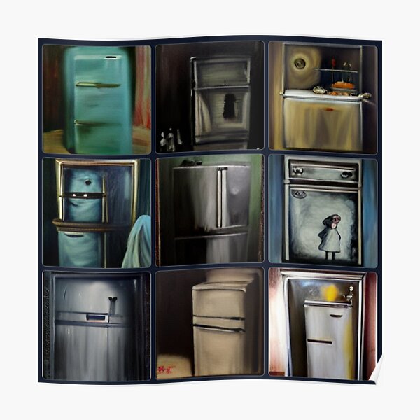 "Haunted Refrigerator Pack" Poster for Sale by CinderPress | Redbubble