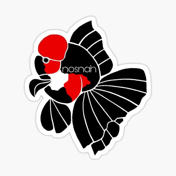 "Tri Color Oranda Goldfish Logo 2 " Sticker for Sale by Nosnah | Redbubble