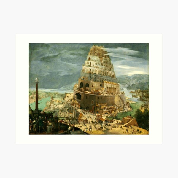 "Painting The Tower of Babel by Abel Grimmer" Art Print for Sale by ...
