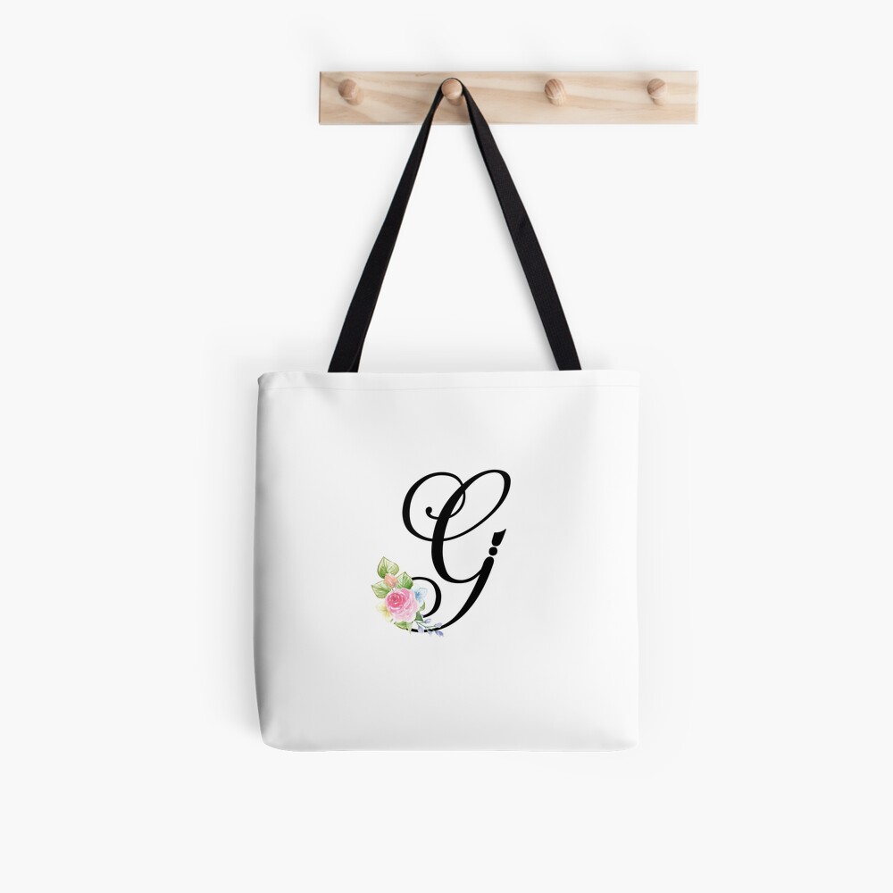 "Floral Monogram Fancy Script Letter G" Sticker for Sale by Grafixmom ...