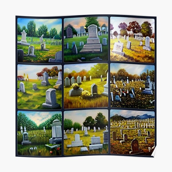 "Visit a Cemetery Pack " Poster for Sale by CinderPress | Redbubble