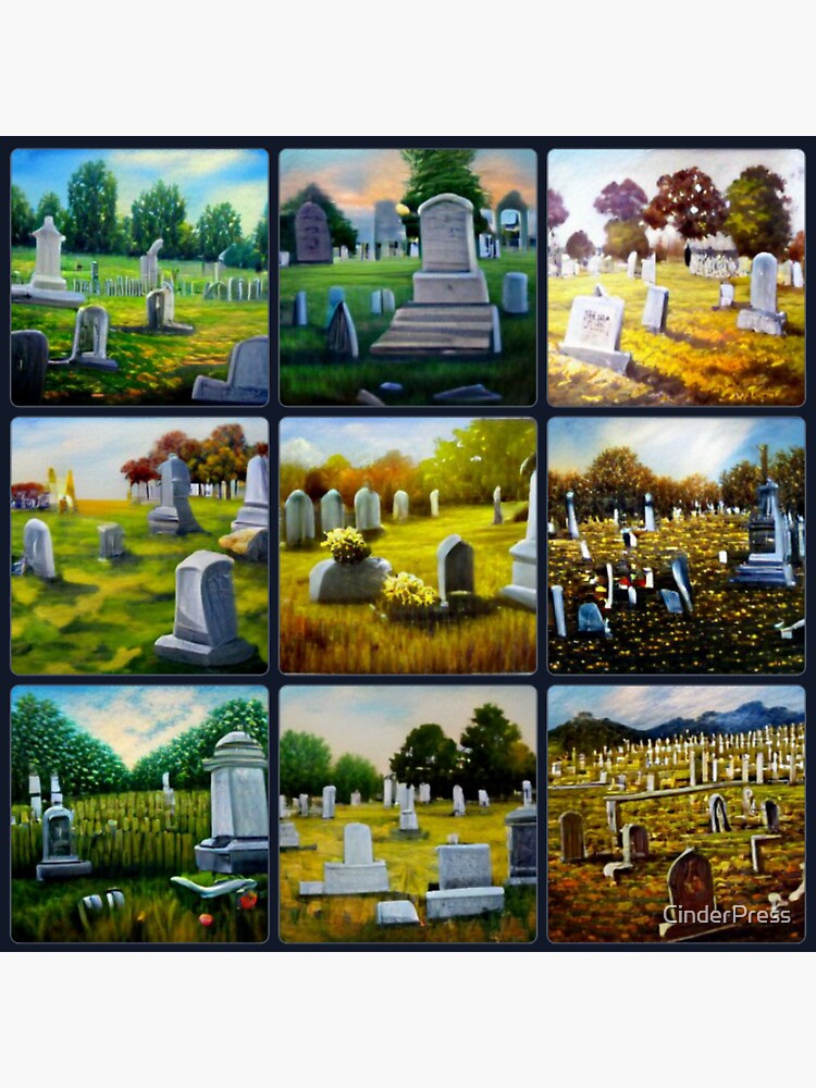 "Visit a Cemetery Pack " Sticker for Sale by CinderPress | Redbubble