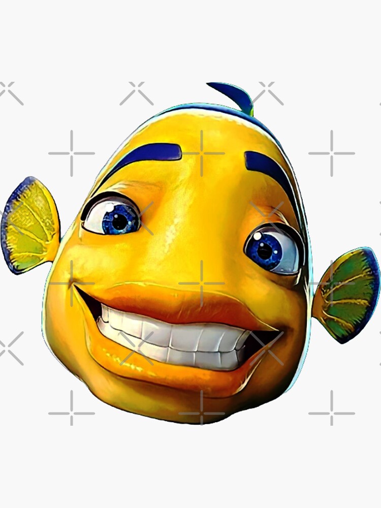 "Shark tale Oscar " Sticker for Sale by shining-art | Redbubble